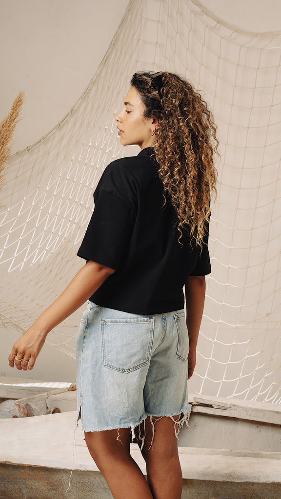 Black Crop Oversized | RAZ The Character